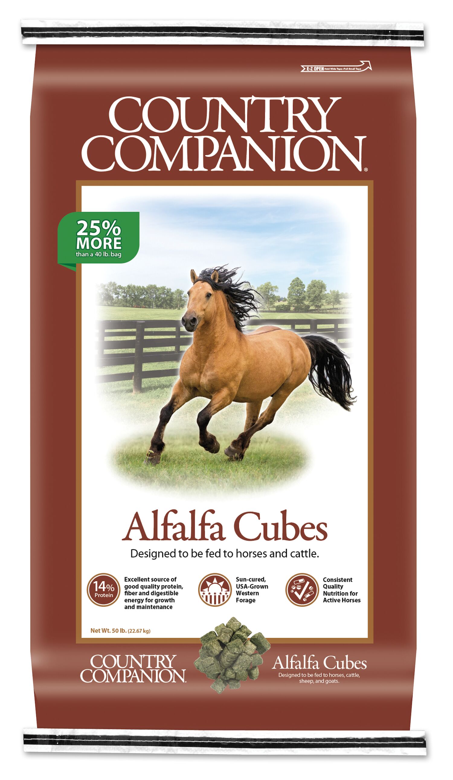 Country Companion Alfalfa Cubes, 50-Lb