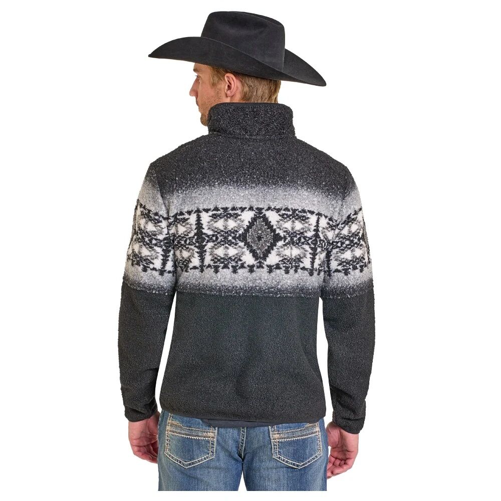 Panhandle Slim Men's Fleece Border Aztec Pullover