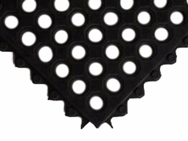 North West Rubber Wash Rack Mat - Black, 3 ft X 3 ft X 1/2 in