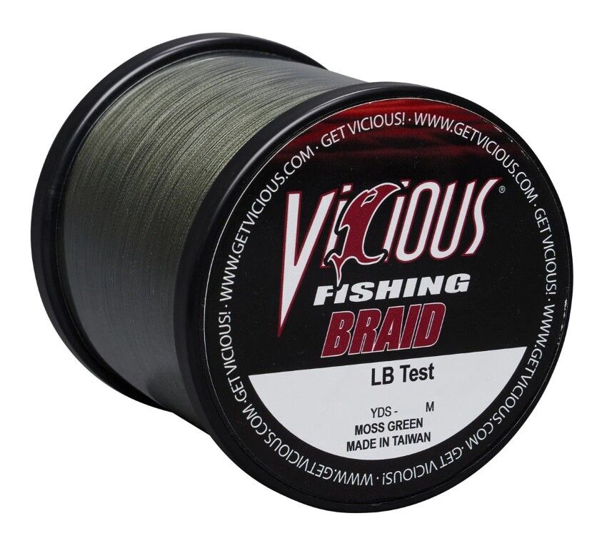 Vicious Standard Green Braid Fishing Line, 150-Lb