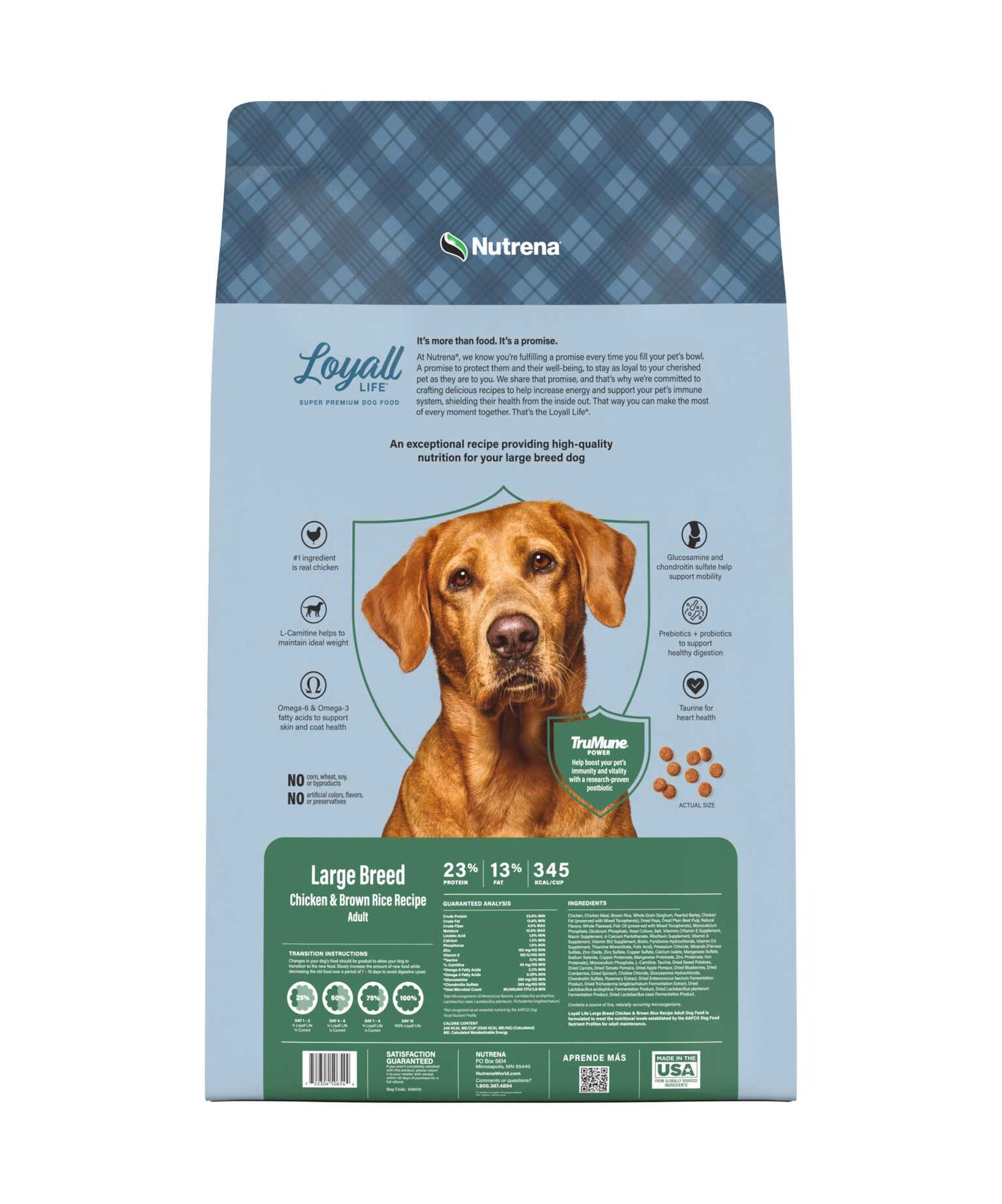 Nutrena Loyall Life Large Breed Chicken & Brown Rice Dog Food, 40-Lb
