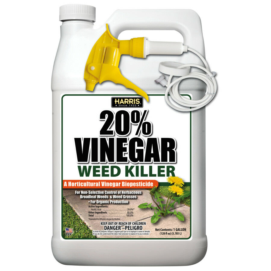 Harris Ready-to-Use 20% Horticultural Vinegar Weed Killer, 1-Gal Bottle